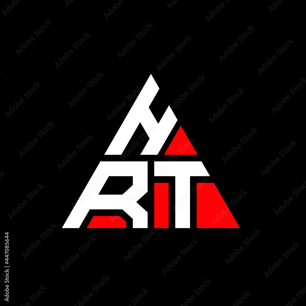 HRT triangle letter logo design with triangle shape. HRT triangle logo ...