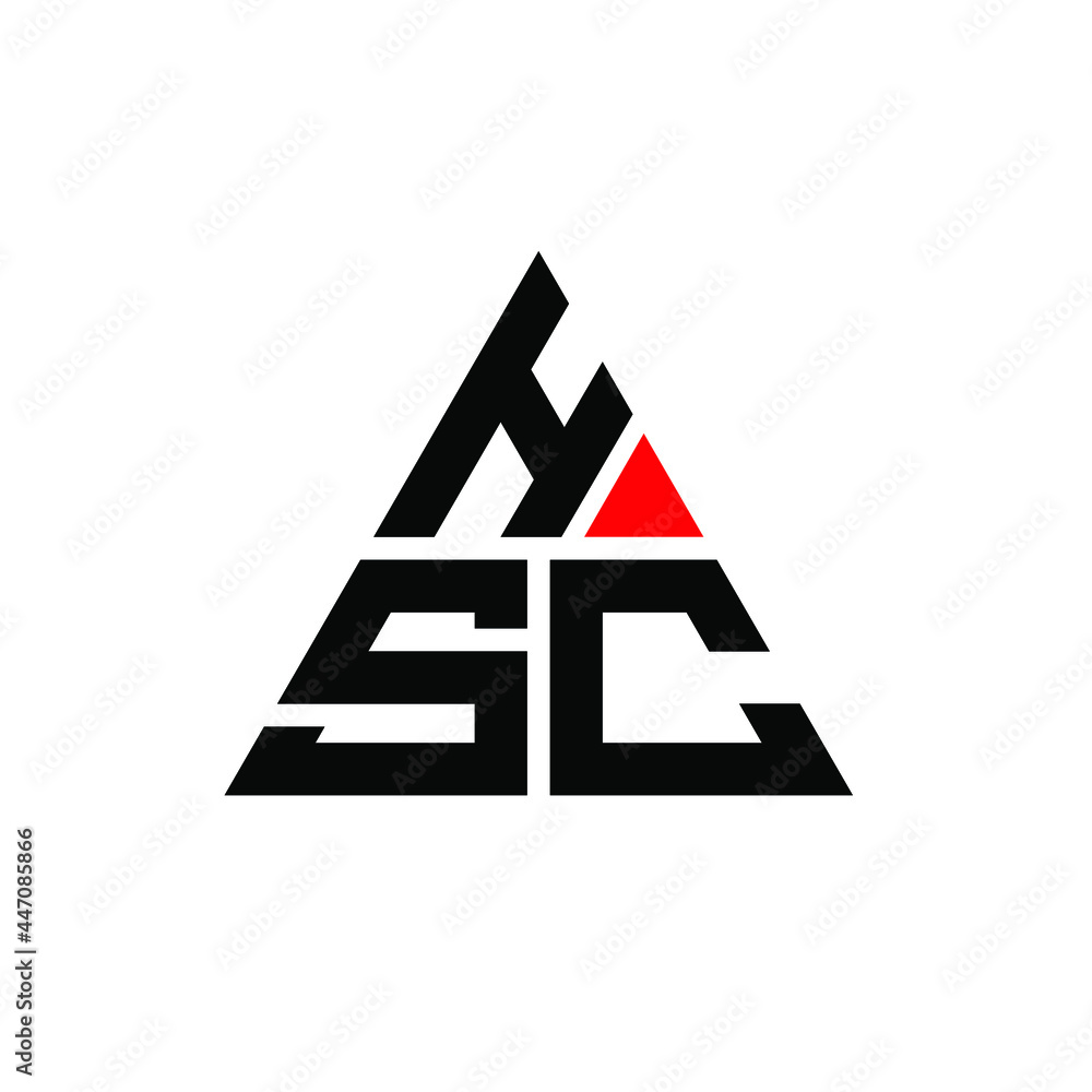 HSC triangle letter logo design with triangle shape. HSC triangle logo ...