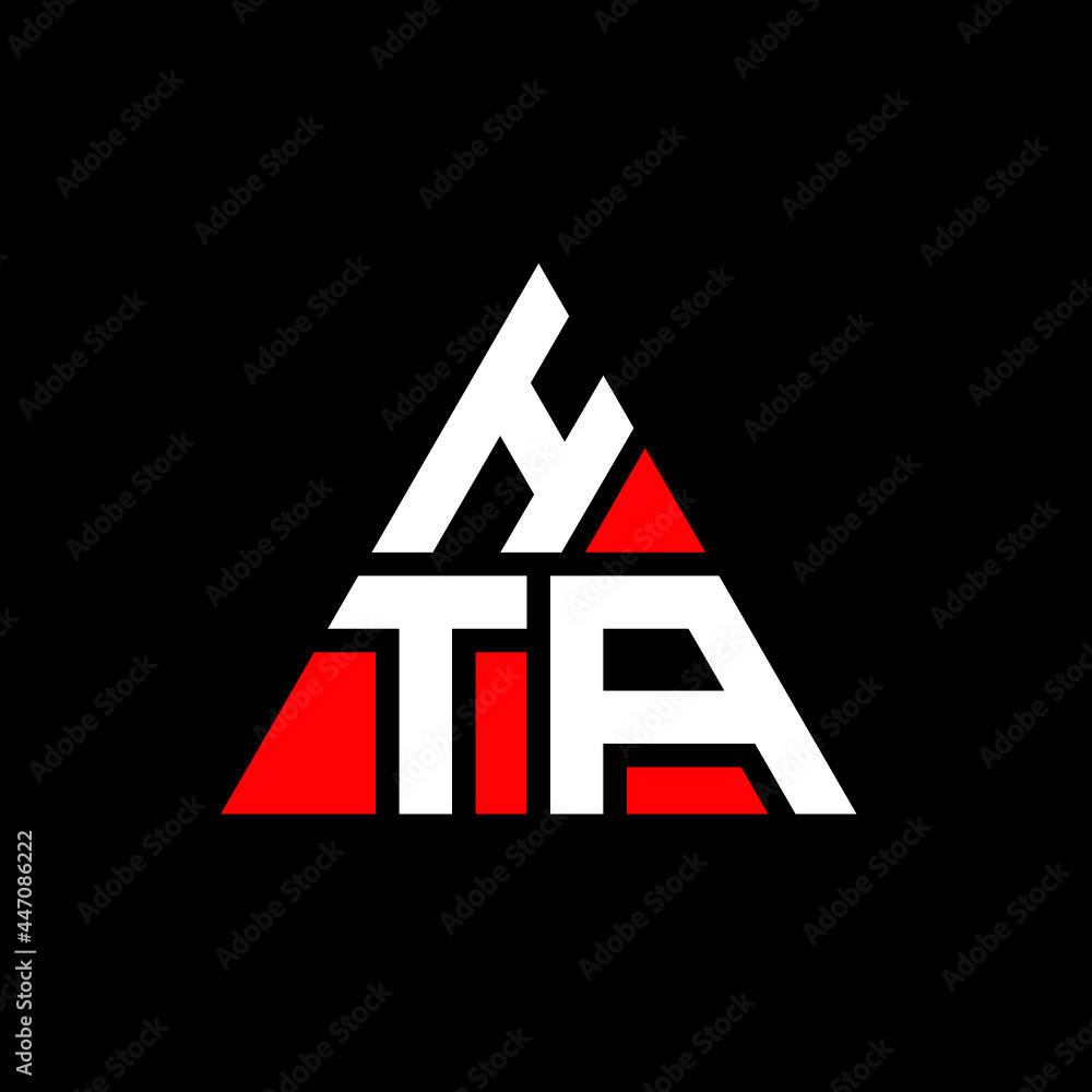 Vecteur Stock HTA triangle letter logo design with triangle shape. HTA ...