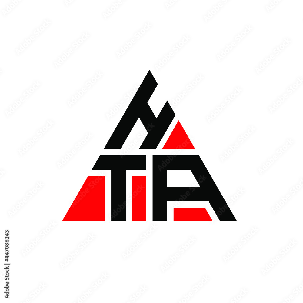 Vecteur Stock HTA triangle letter logo design with triangle shape. HTA ...