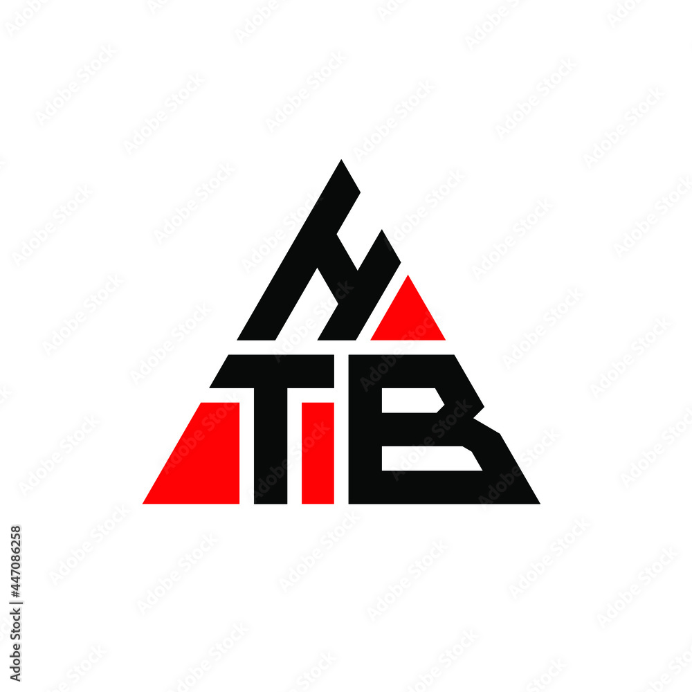 HTB triangle letter logo design with triangle shape. HTB triangle logo ...