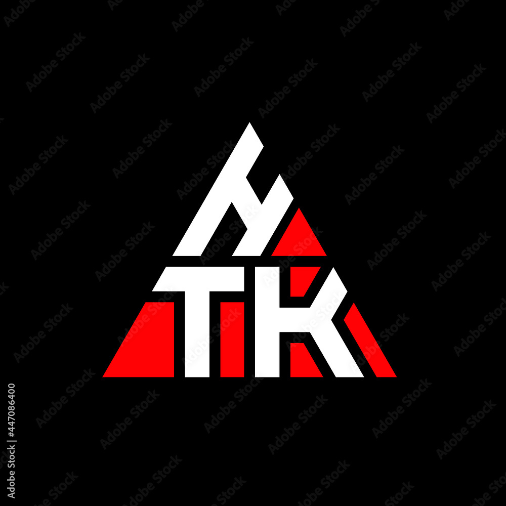 HTK triangle letter logo design with triangle shape. HTK triangle logo ...
