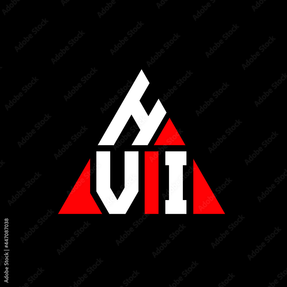 HVI triangle letter logo design with triangle shape. HVI triangle logo ...