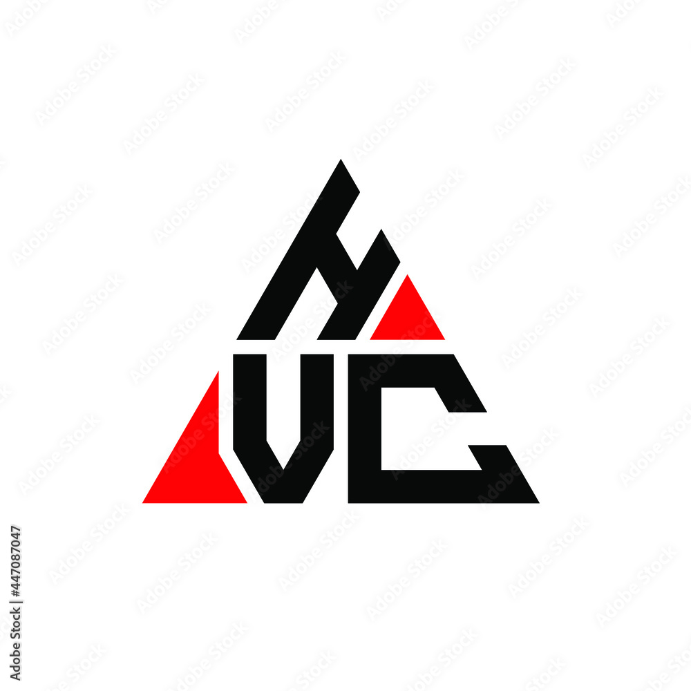 HVC triangle letter logo design with triangle shape. HVC triangle logo ...