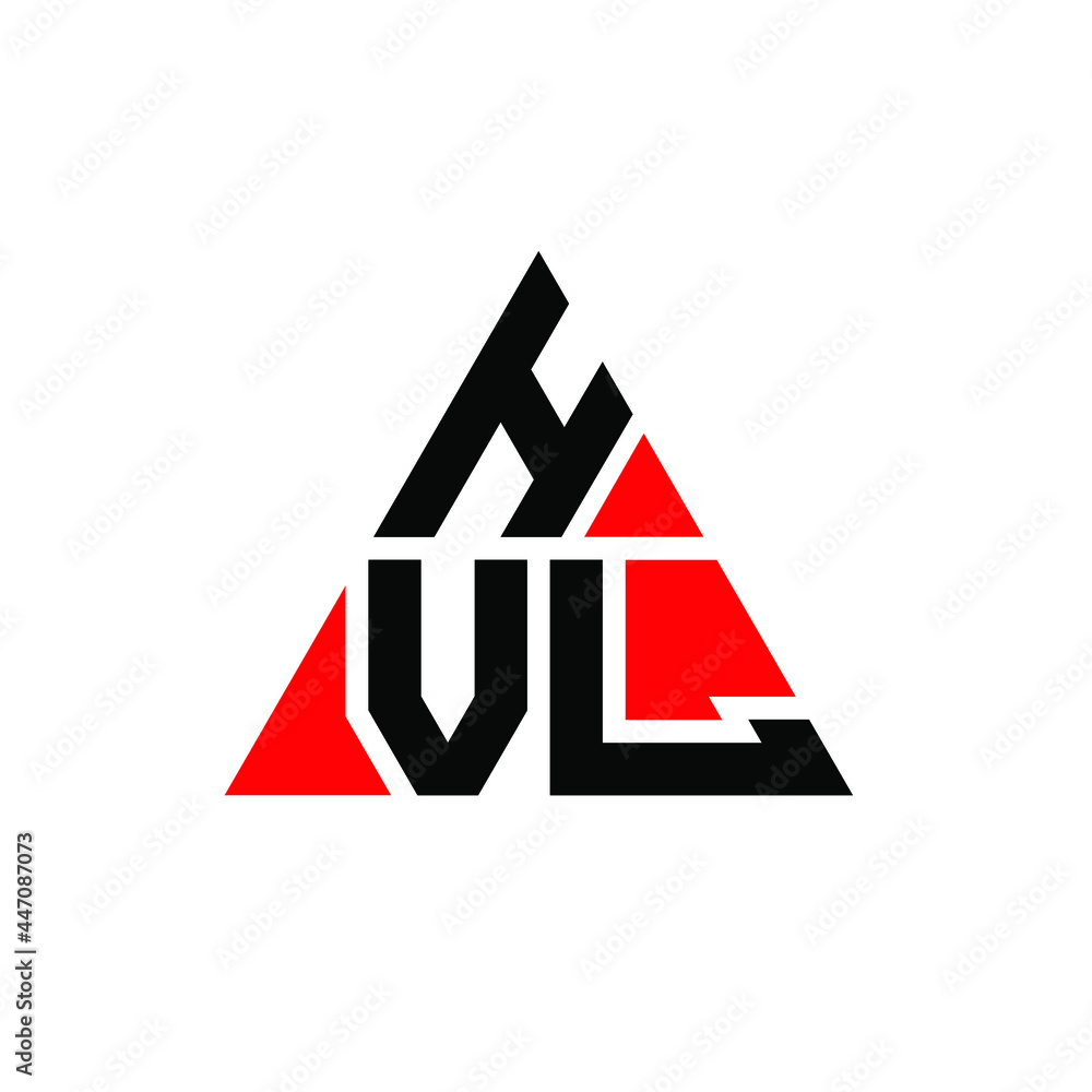 HVL triangle letter logo design with triangle shape. HVL triangle logo ...