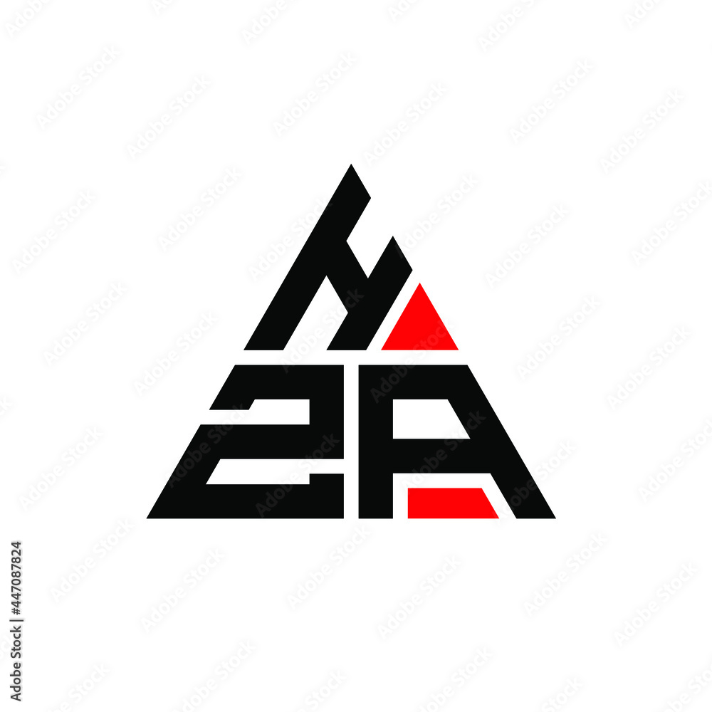 Vetor de HZA triangle letter logo design with triangle shape. HZA ...