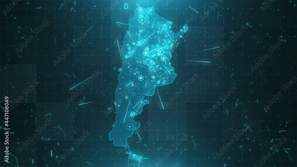 Argentina population density map. Argentina map with an animation ...