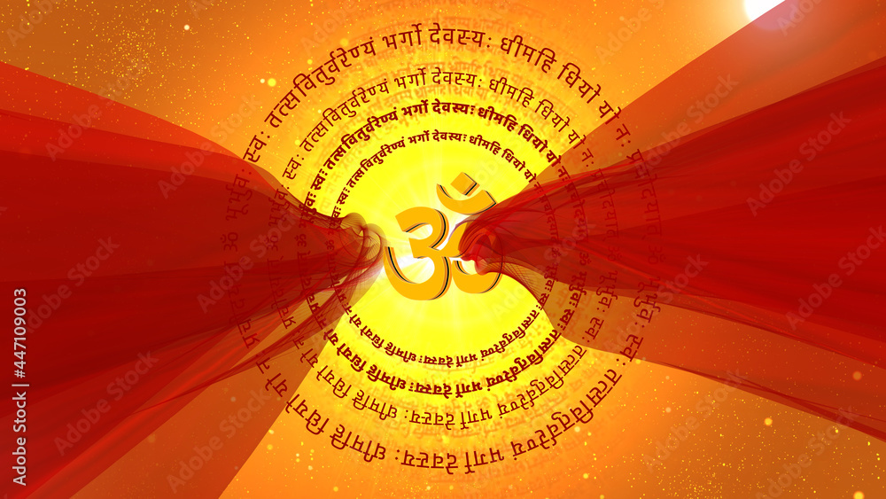 Aum Hinduism religious background is perfect for any type of news or ...