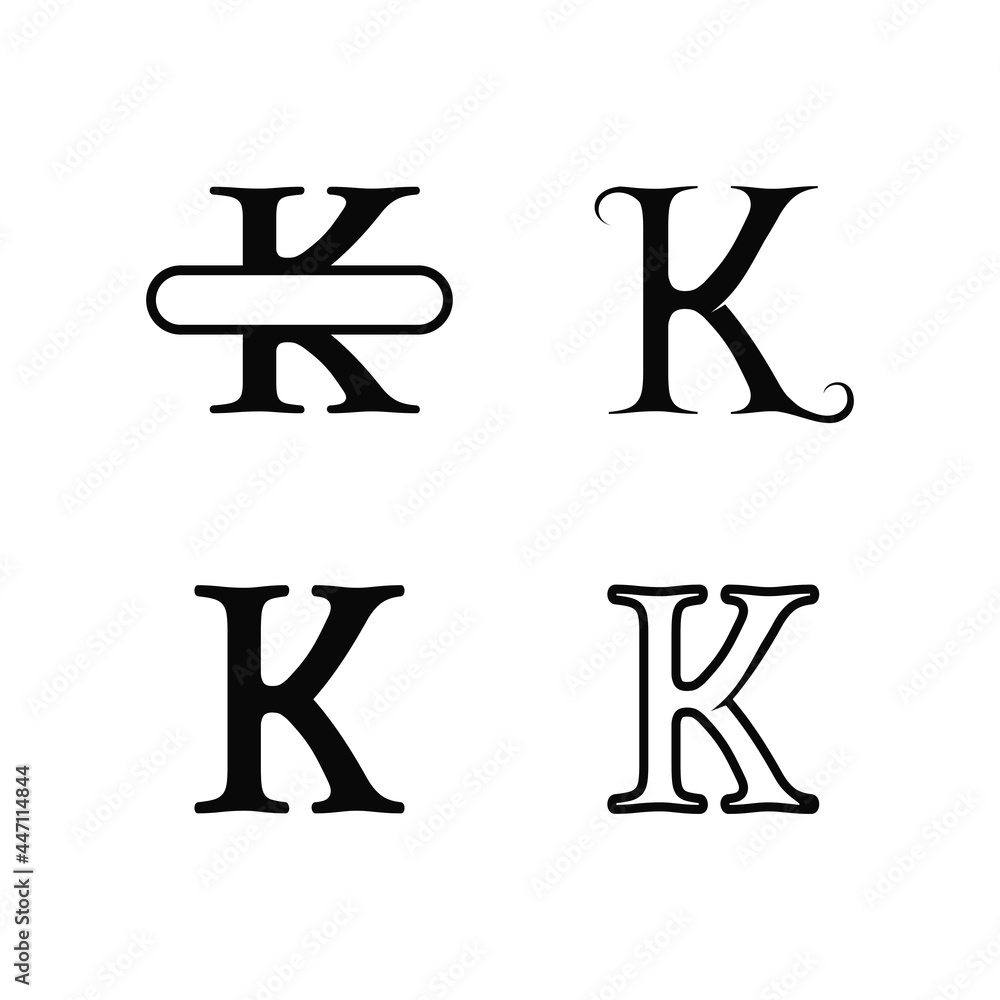 K logo design K letter font Concept Business logo vector and design ...