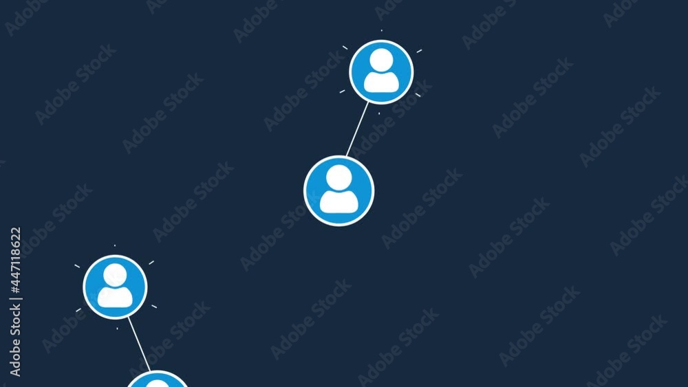 Social network connections Connecting people nodes on the internet ...