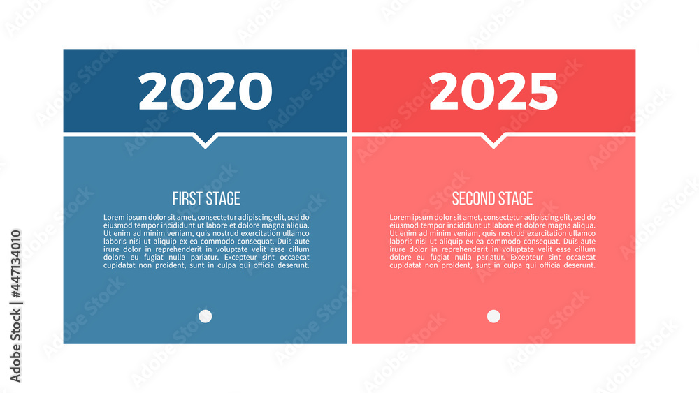 Business process. Chart with 2 steps, options, sections. Vector ...