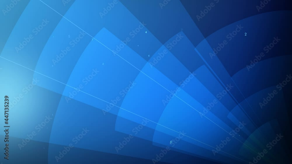 Abstract 3d Digital Blue Animation Loop geometry background. Moving ...