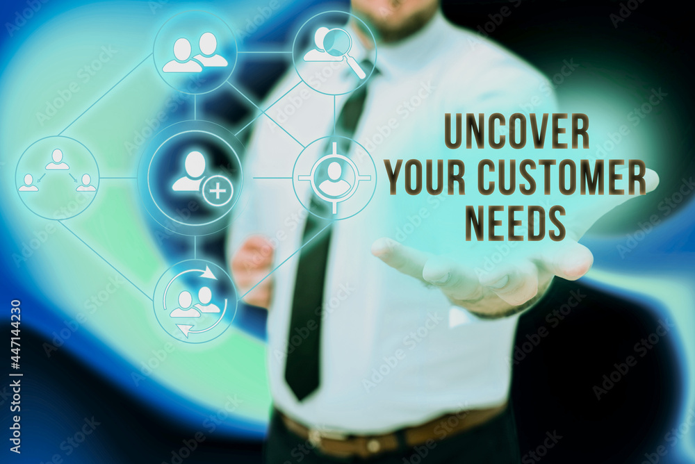 Handwriting Text Uncover Your Customer Needs Concept Meaning Reveal
