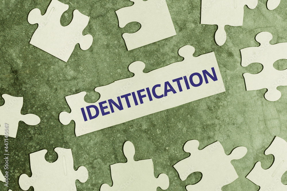 Inspiration showing sign Identification. Business concept an action or ...