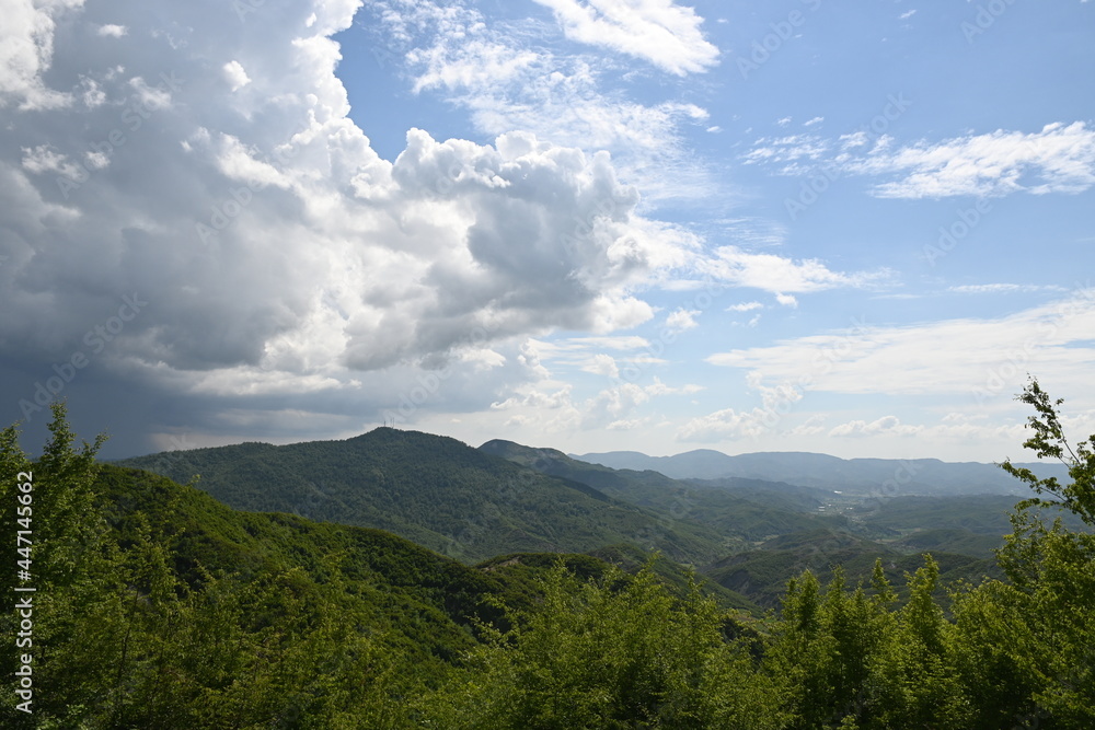 Panorama vom Kraba-Pass bei Tirana in Albanien Stock Photo | Adobe Stock