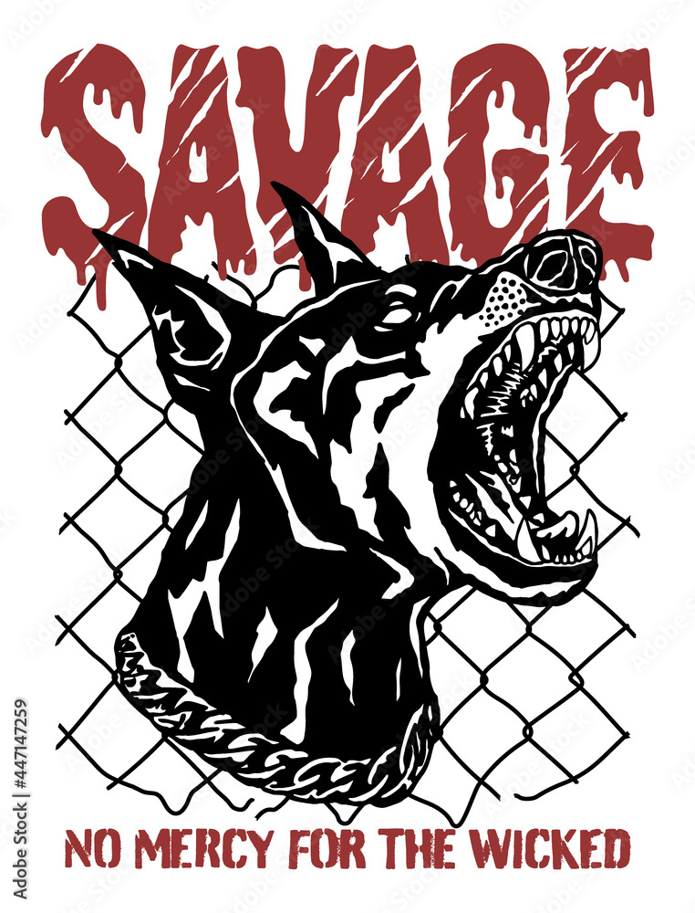 Angry Doberman Pinscher