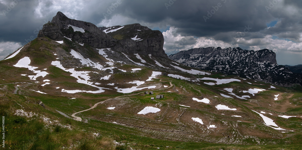 Prevoj Sedlo on the highest road in Montenegro, Durmitor mountain ...