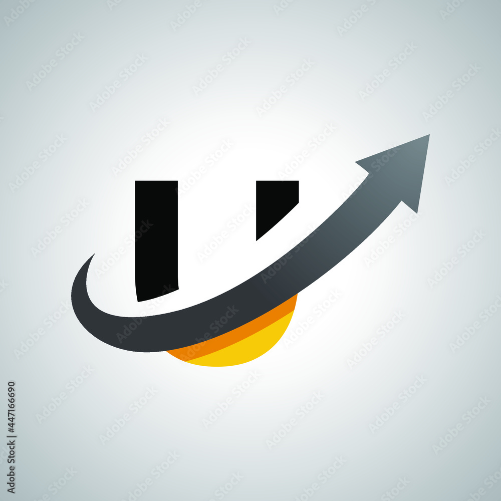 Arrow letter U logo design, creative letter mark suitable for company ...