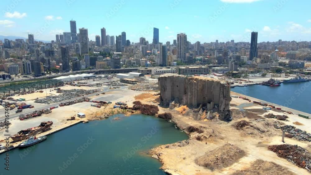 July 2021 - Drone Shots of Aftermath of the Beirut port explosion ...