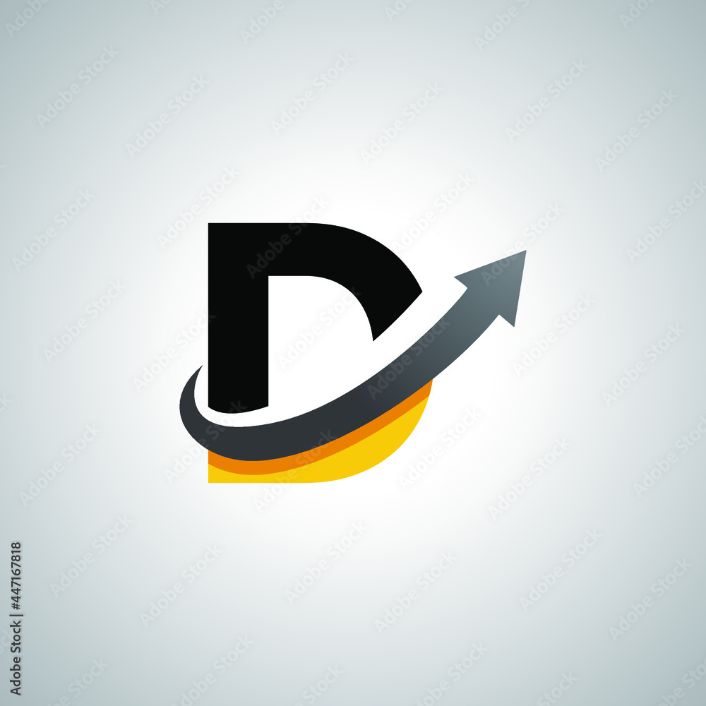 Arrow letter D logo design, creative letter mark suitable for company ...