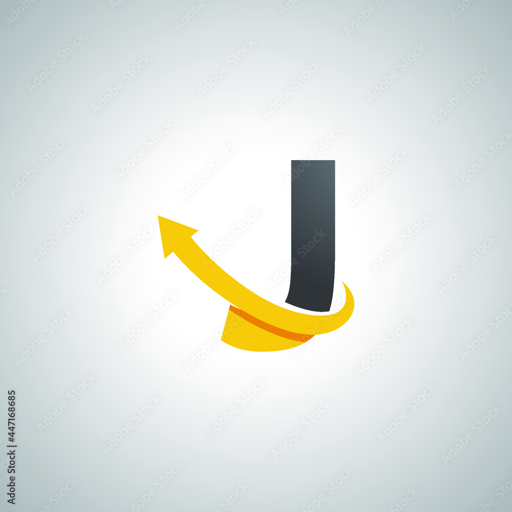 Arrow letter J logo design, creative letter mark suitable for company ...