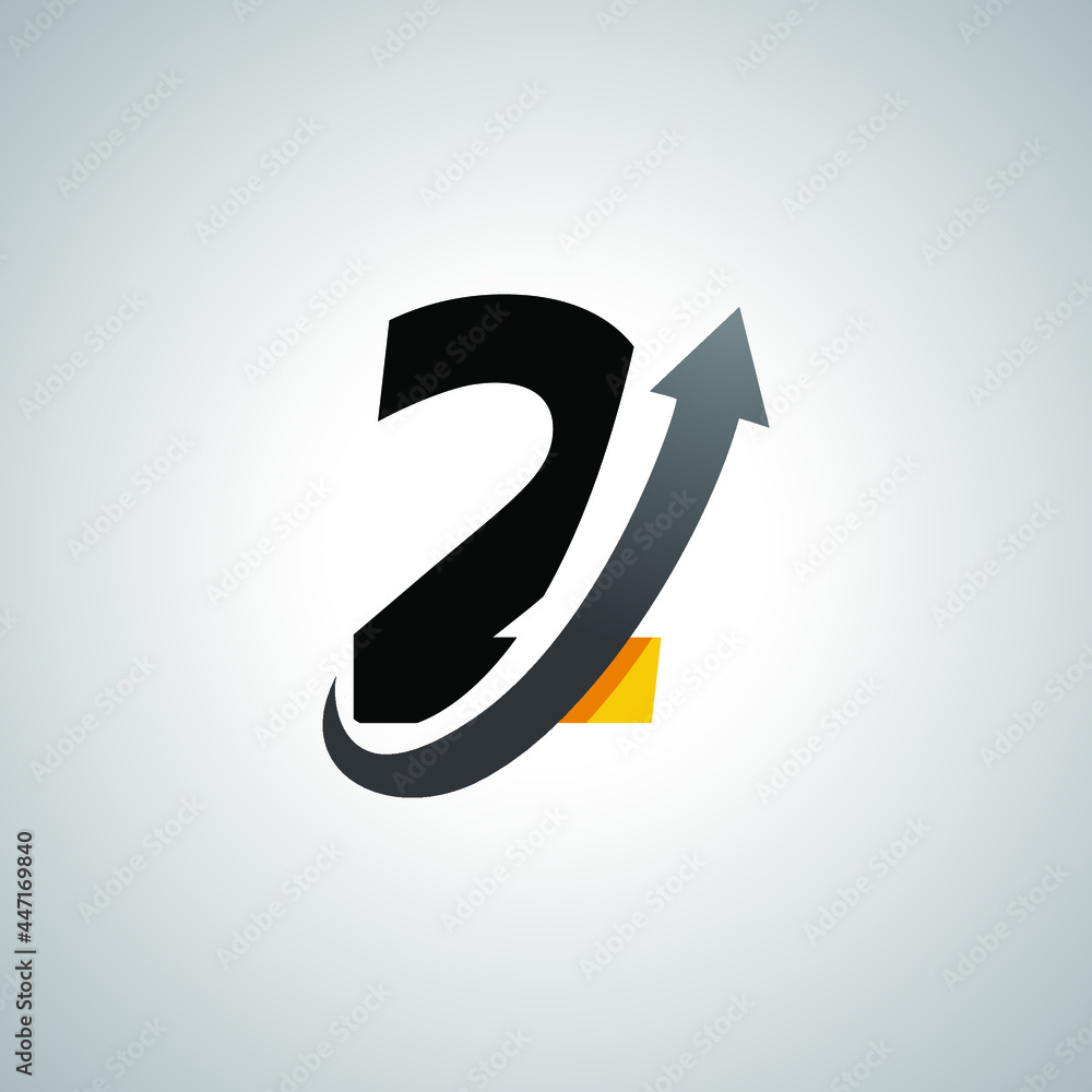 number 2, flat icon design , logo design, creative letter mark suitable ...