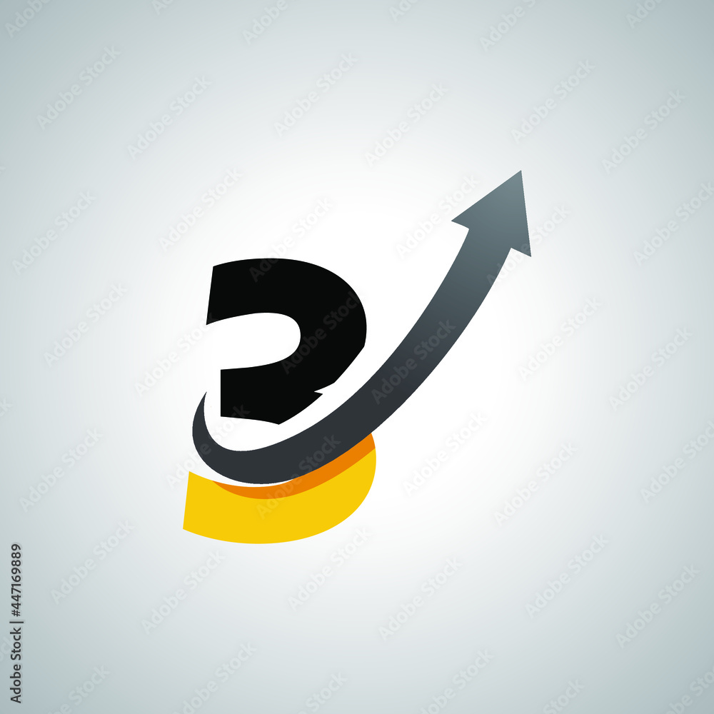 number 3, flat icon design , logo design, creative letter mark suitable ...
