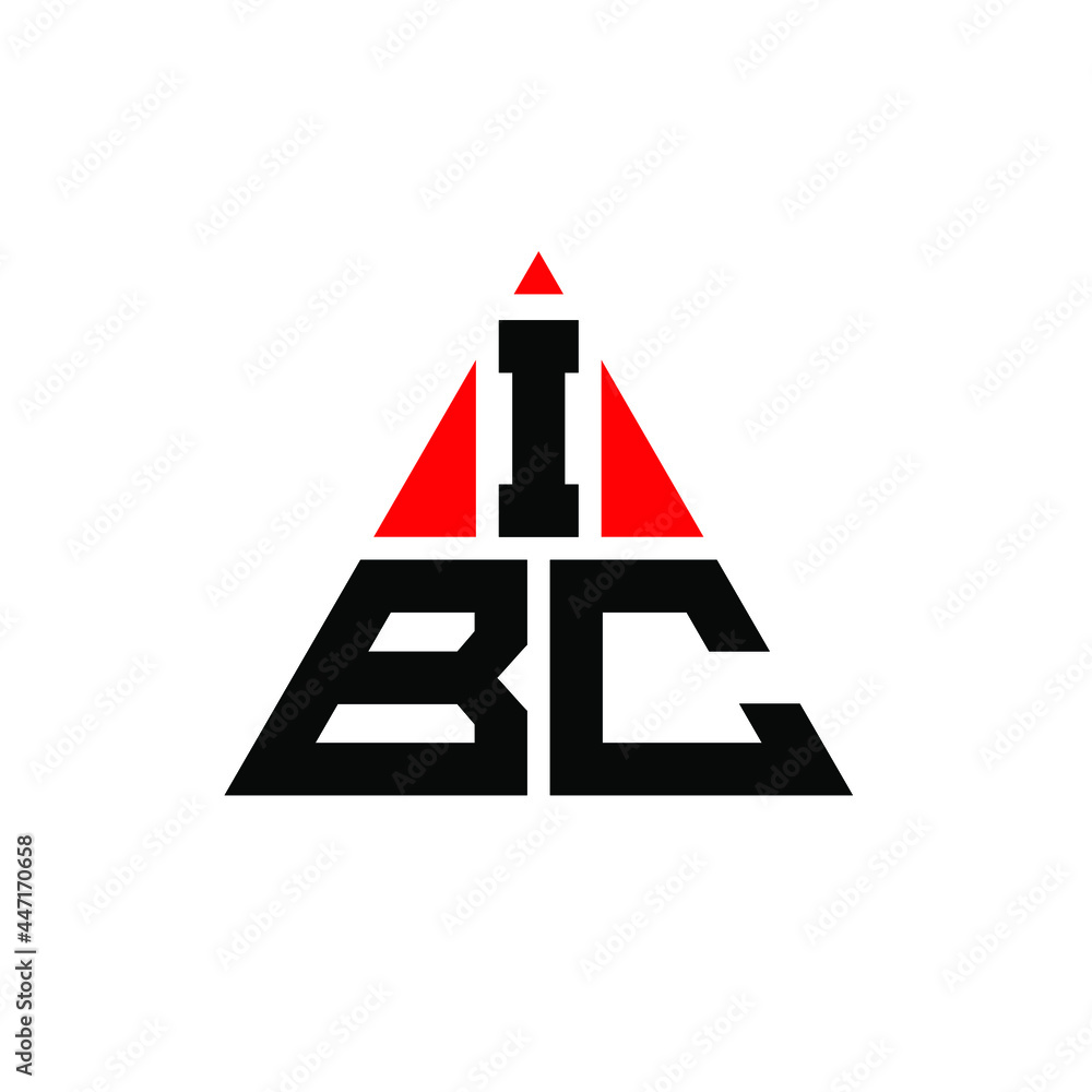 IBC triangle letter logo design with triangle shape. IBC triangle logo ...