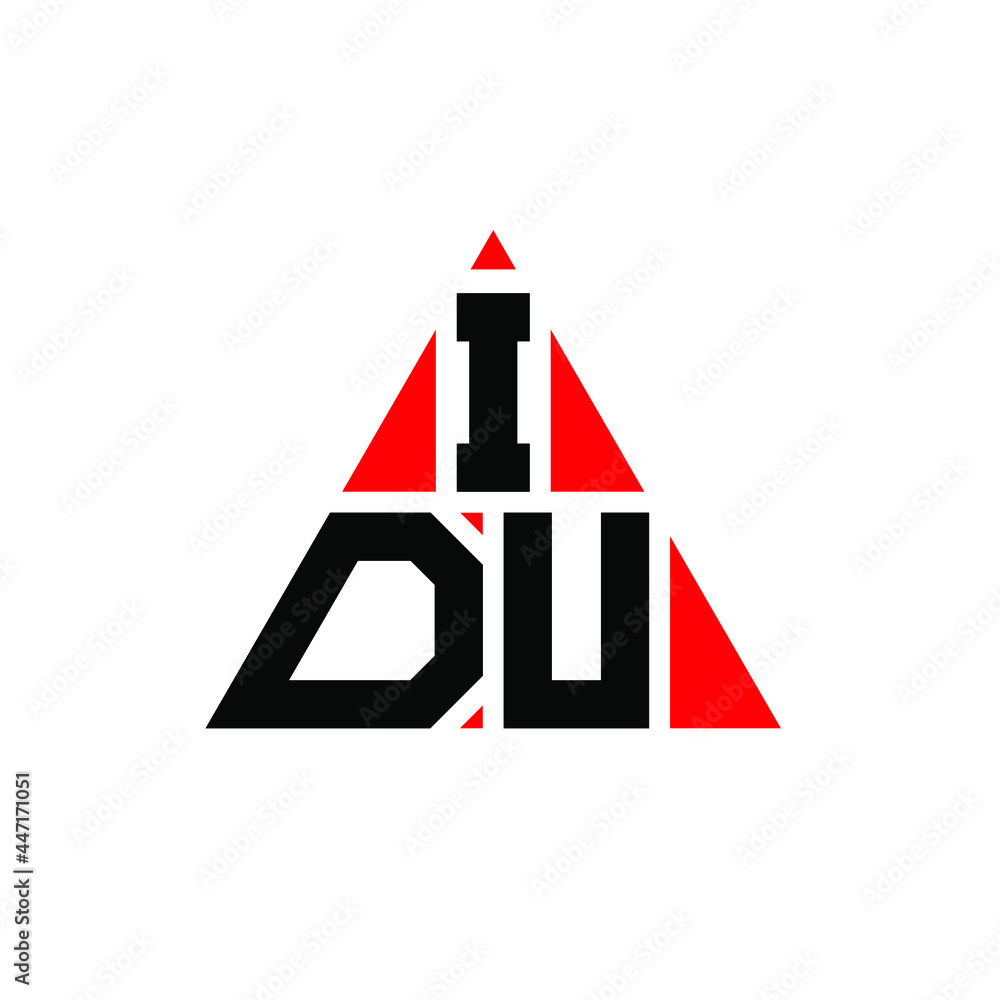 IDU triangle letter logo design with triangle shape. IDU triangle logo ...