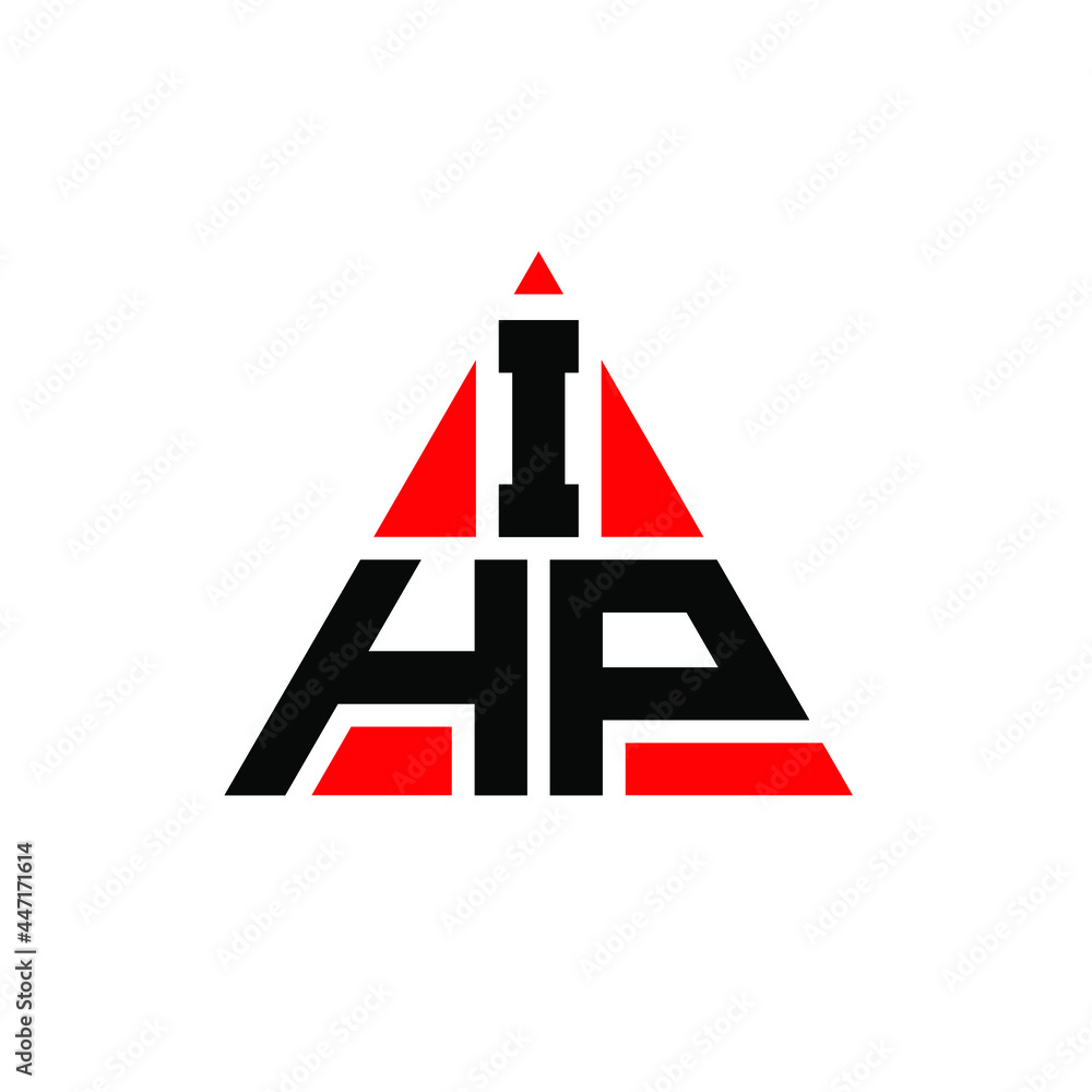 IHP triangle letter logo design with triangle shape. IHP triangle logo design monogram. IHP ...