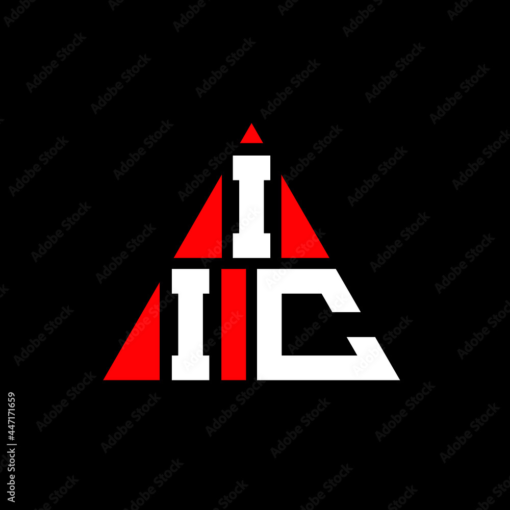 IIC triangle letter logo design with triangle shape. IIC triangle logo ...