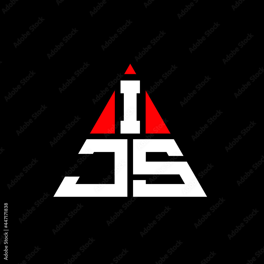 IJS triangle letter logo design with triangle shape. IJS triangle logo ...