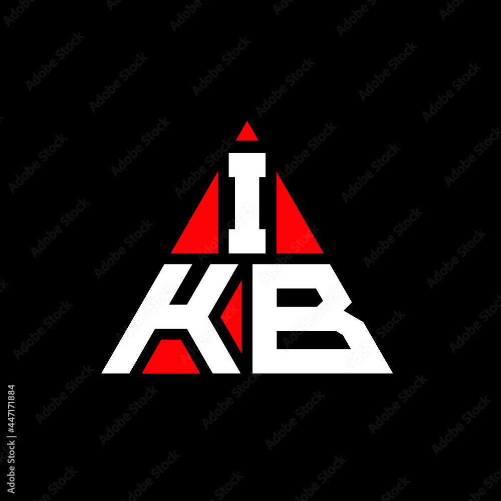 IKB triangle letter logo design with triangle shape. IKB triangle logo ...