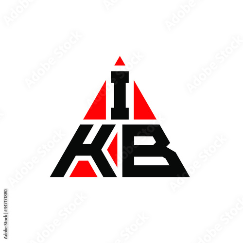 IKB triangle letter logo design with triangle shape. IKB triangle logo ...