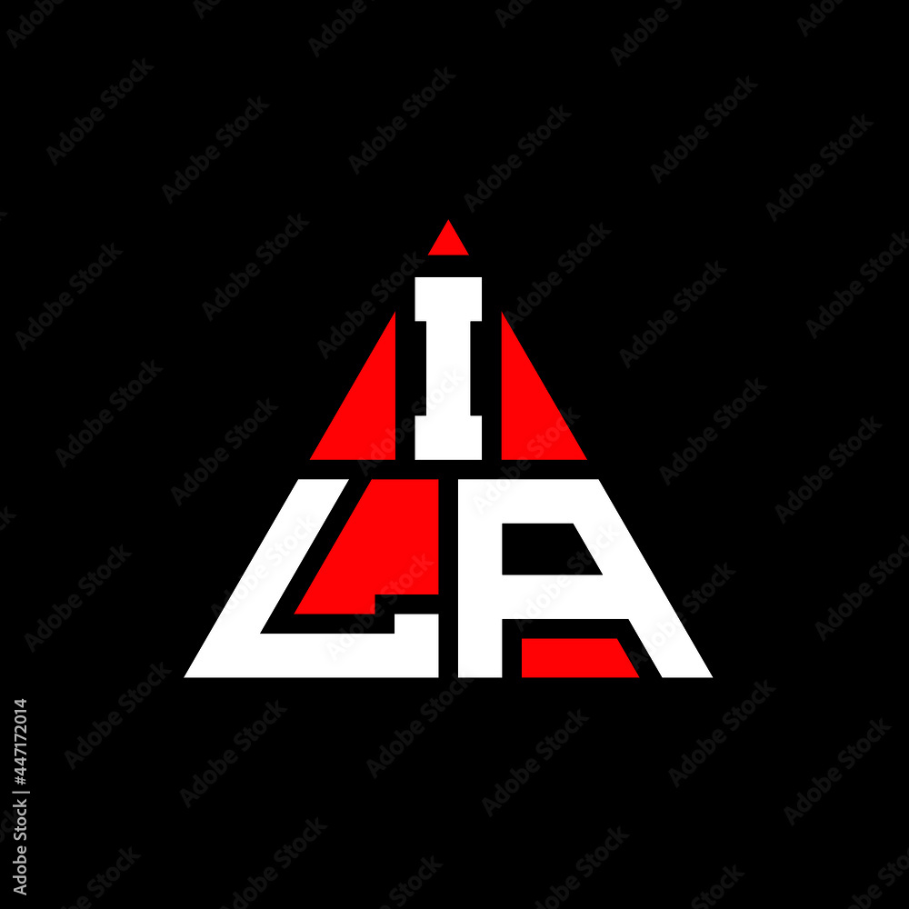 ILA triangle letter logo design with triangle shape. ILA triangle logo ...