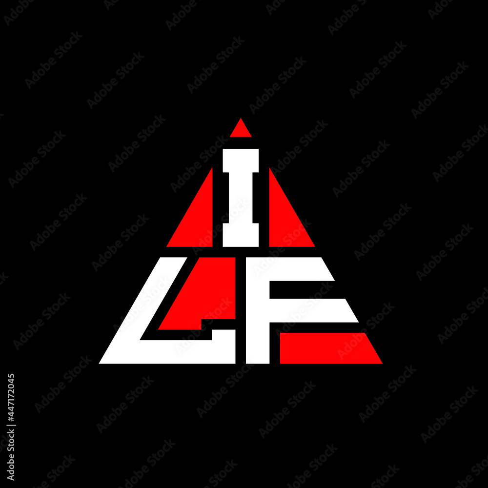 ILF triangle letter logo design with triangle shape. ILF triangle logo ...