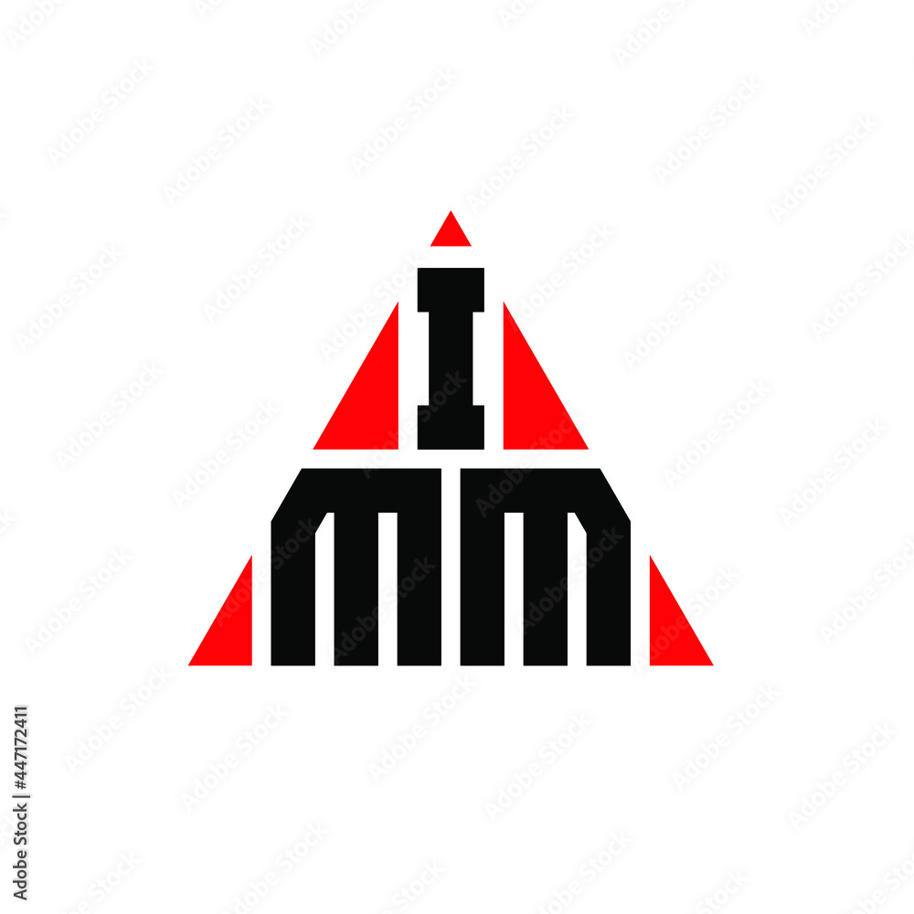 IMM triangle letter logo design with triangle shape. IMM triangle logo ...