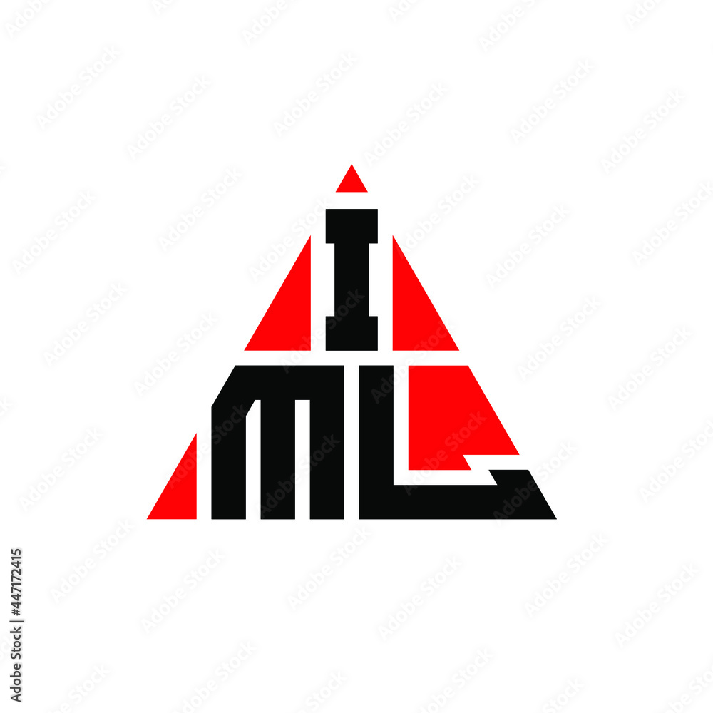 IML triangle letter logo design with triangle shape. IML triangle logo ...