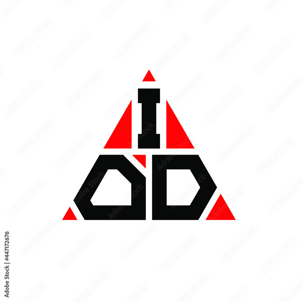 Vetor de IOD triangle letter logo design with triangle shape. IOD ...