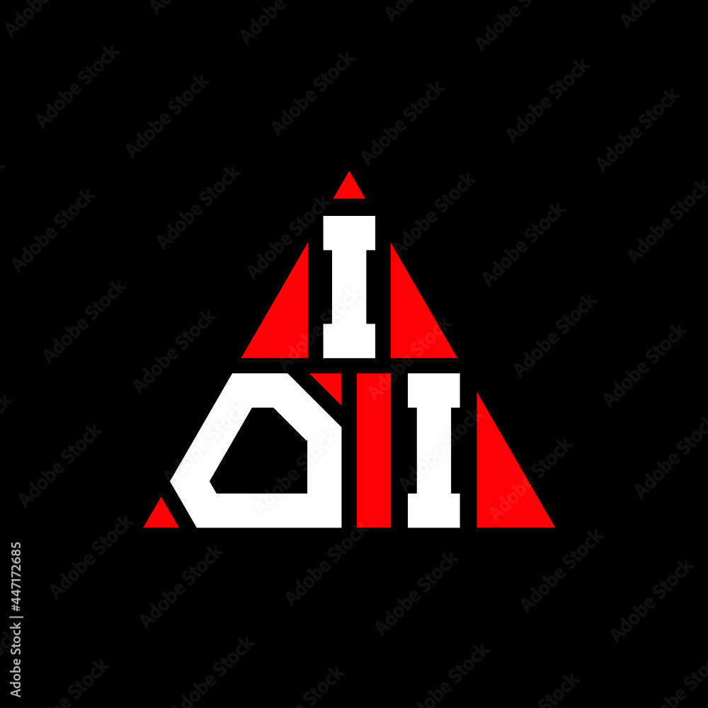 IOI triangle letter logo design with triangle shape. IOI triangle logo ...