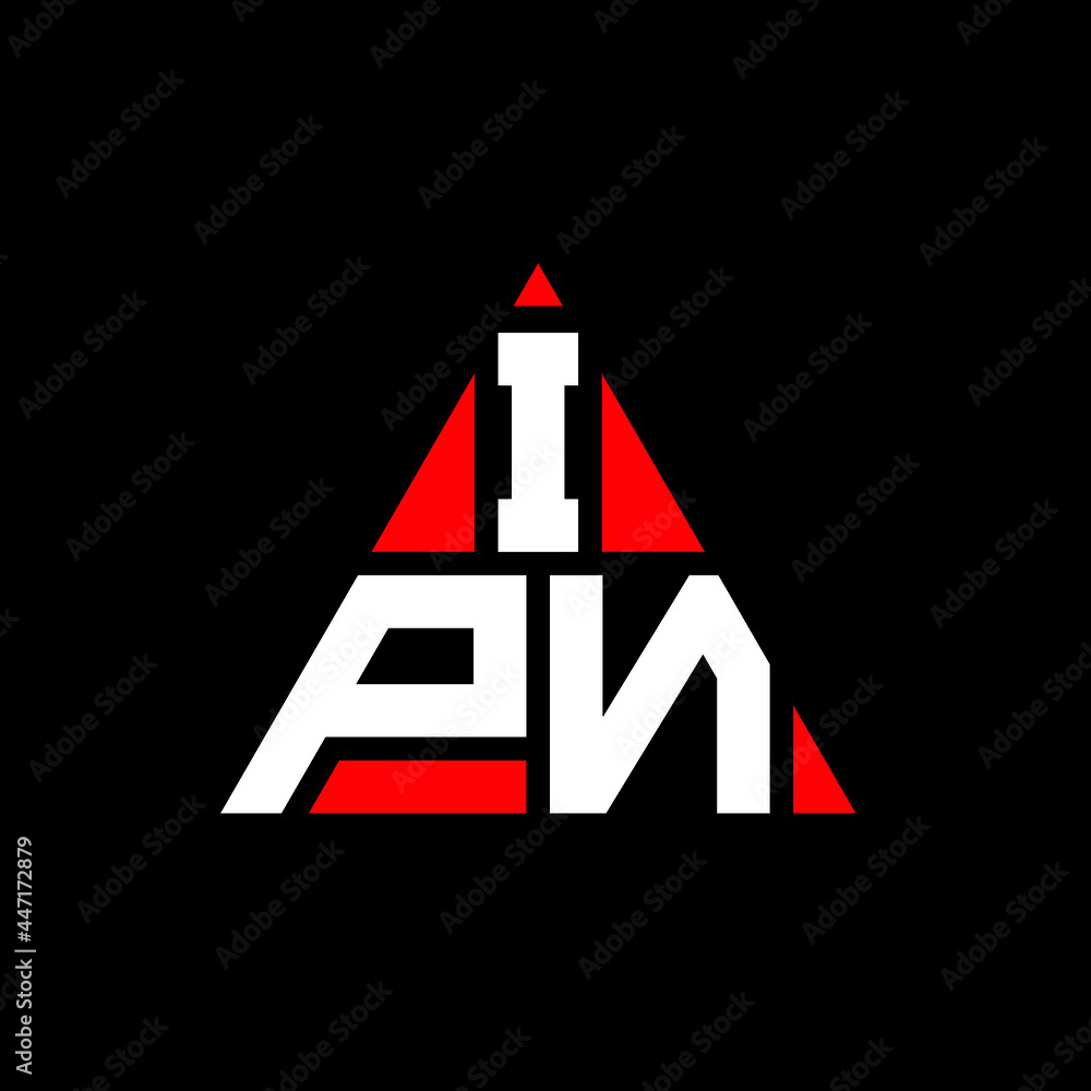 IPN triangle letter logo design with triangle shape. IPN triangle logo ...