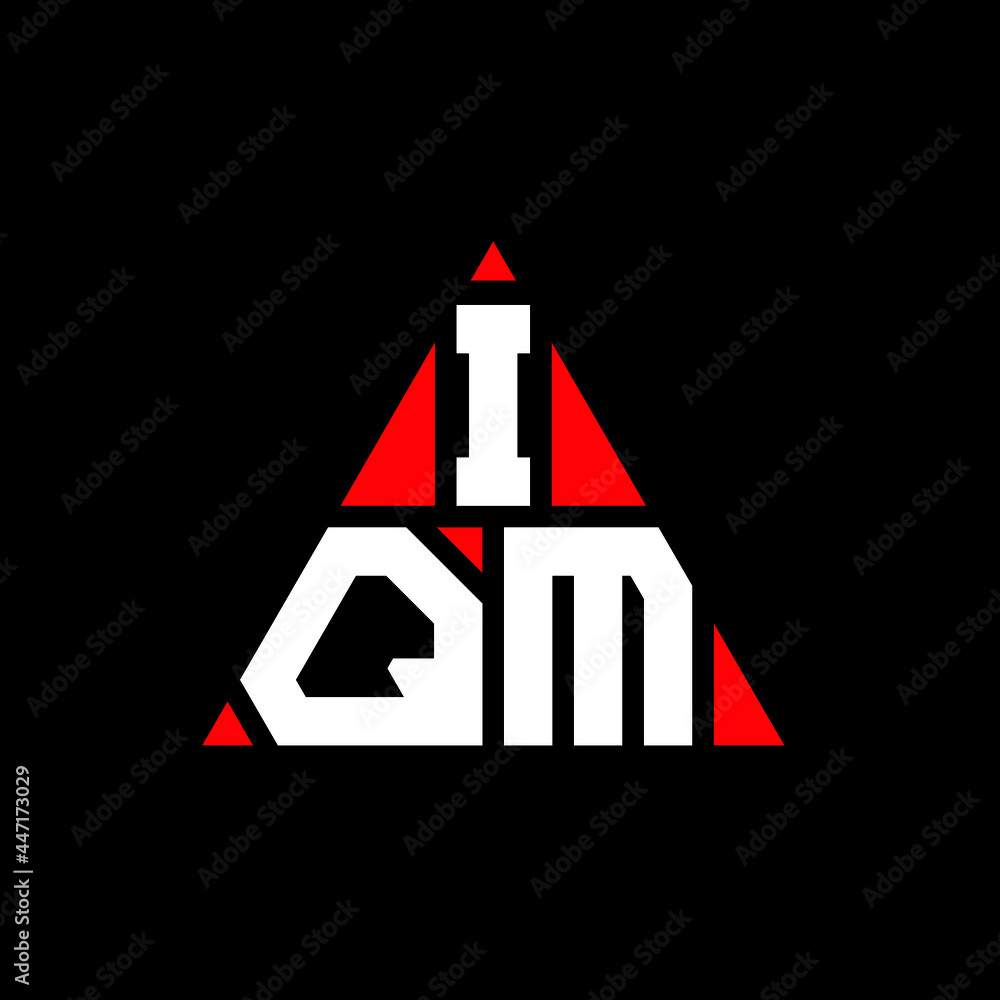 IQM triangle letter logo design with triangle shape. IQM triangle logo ...