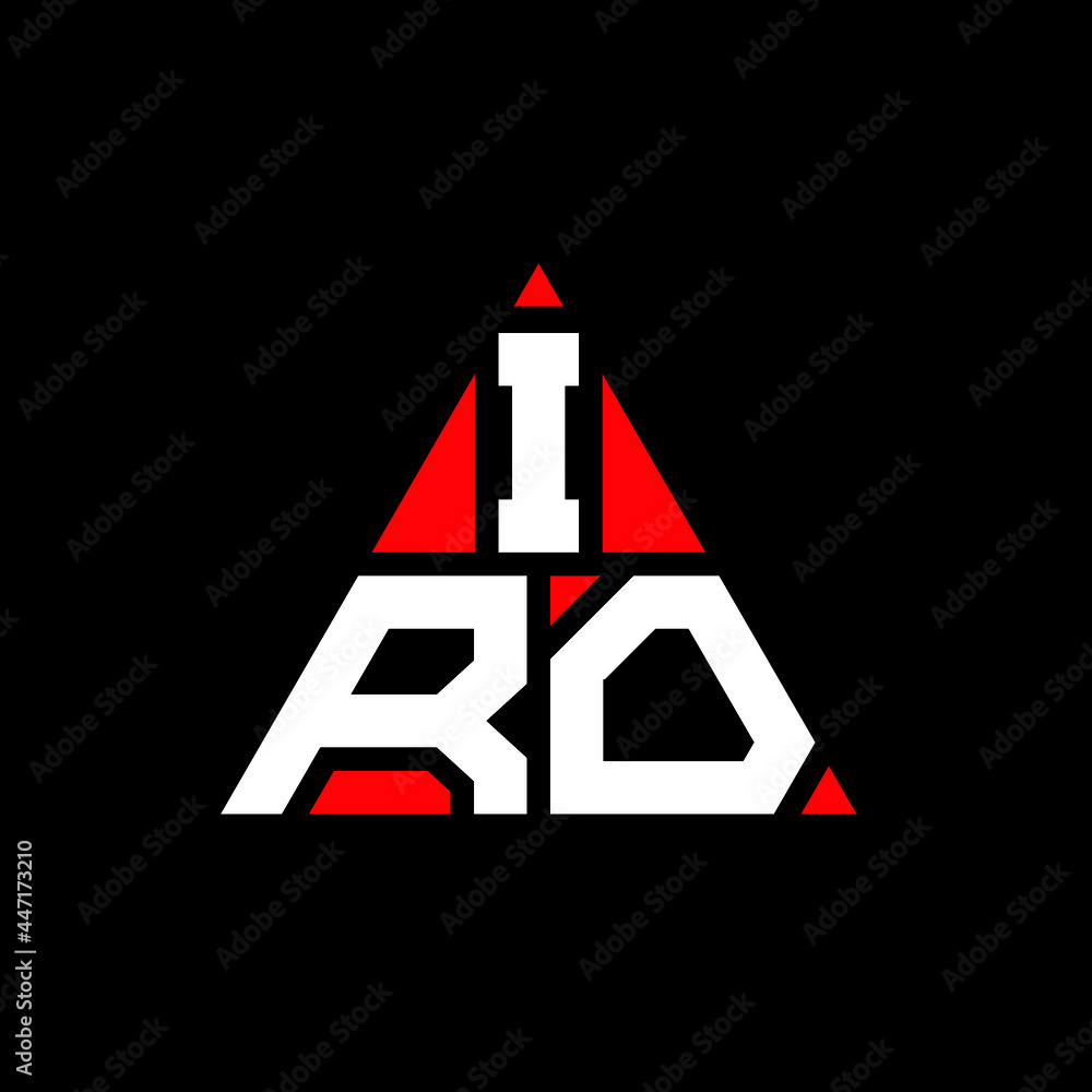 IRO triangle letter logo design with triangle shape. IRO triangle logo ...