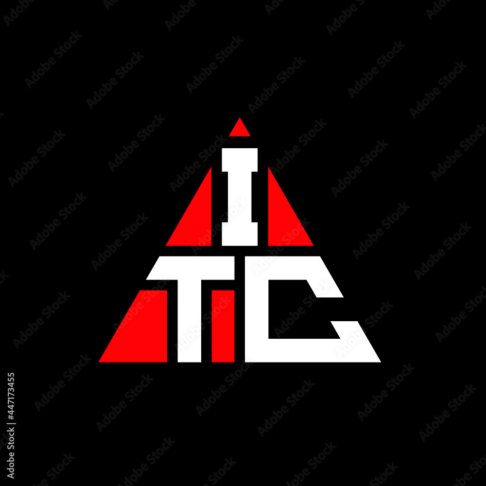 ITC triangle letter logo design with triangle shape. ITC triangle logo ...