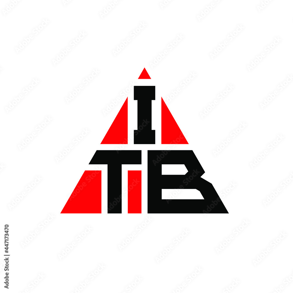 ITB triangle letter logo design with triangle shape. ITB triangle logo ...