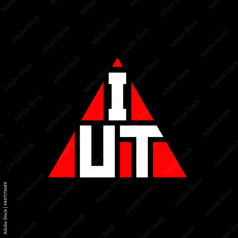 IUT triangle letter logo design with triangle shape. IUT triangle logo ...