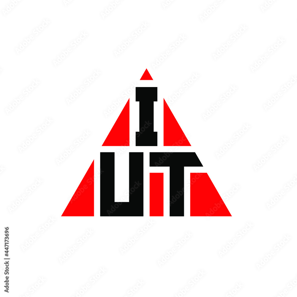 IUT triangle letter logo design with triangle shape. IUT triangle logo ...