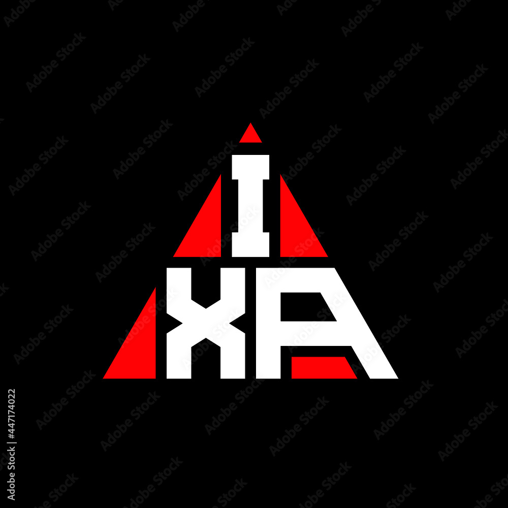 IXA triangle letter logo design with triangle shape. IXA triangle logo ...