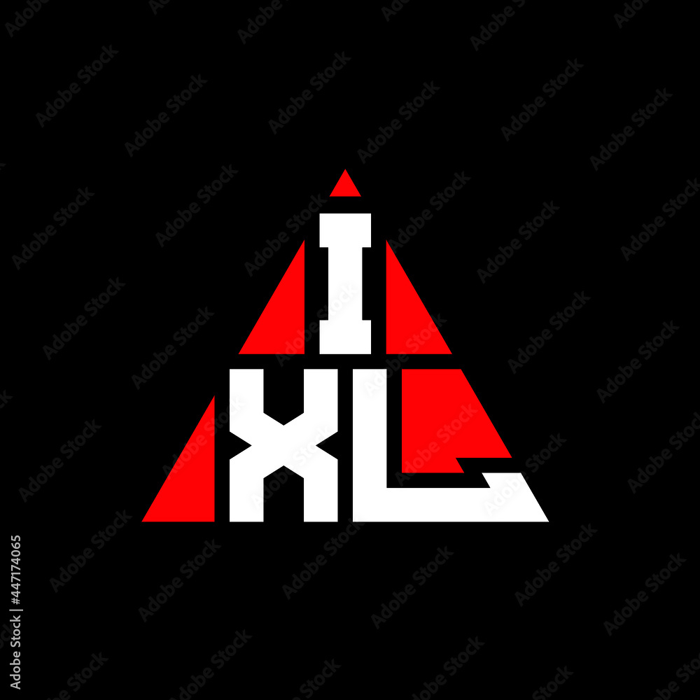 IXL triangle letter logo design with triangle shape. IXL triangle logo ...