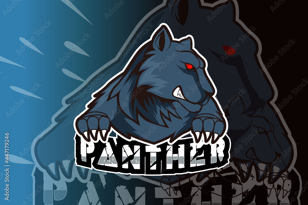 panther mascot logo vector Stock Vector | Adobe Stock
